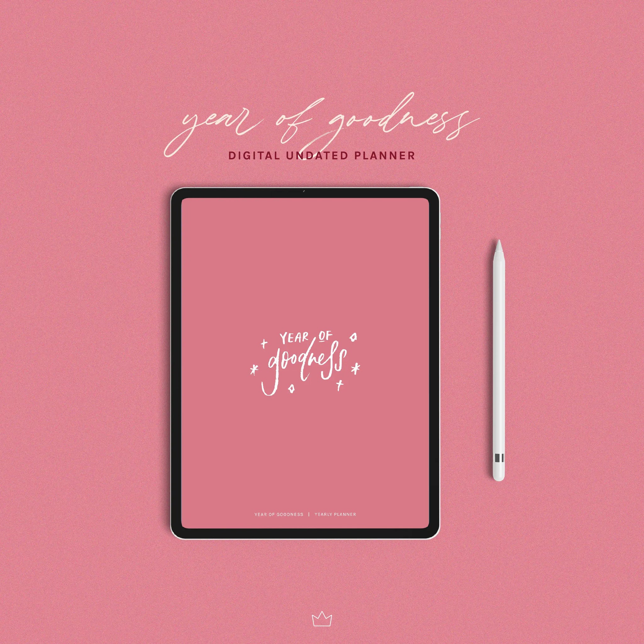 Planner: Year of Goodness (Blush) | Digital, Undated, Christian